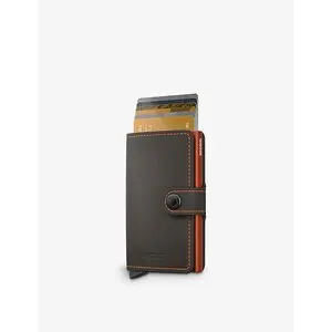 SECRID Matte Brand-debossed Leather Wallet - Truffle&orange
