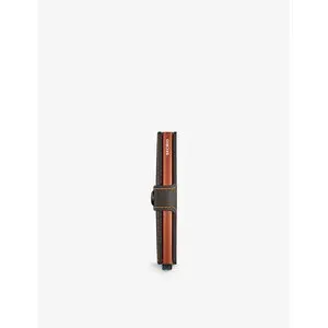SECRID Matte Brand-debossed Leather Wallet - Truffle&orange