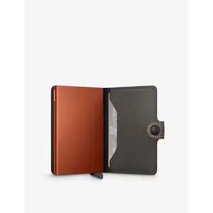 SECRID Matte Brand-debossed Leather Wallet - Truffle&orange
