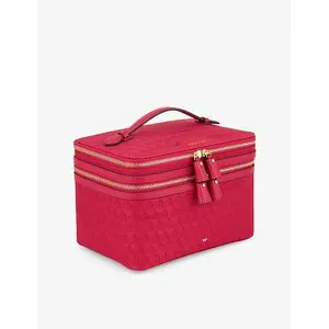 ANYA HINDMARCH Logo-embossed Nylon Vanity Kit - Magenta