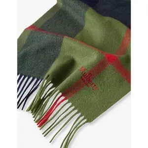Mulberry Checked Small Merino-wool Scarf