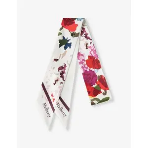 Mulberry Winter Floral Recycled-polyester Scarf