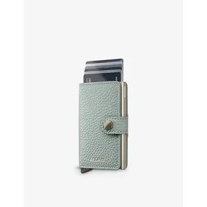 SECRID Pebble Brand-debossed Leather Wallet - Sea Green