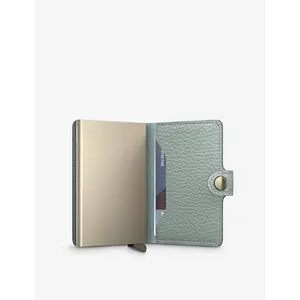 SECRID Pebble Brand-debossed Leather Wallet - Sea Green