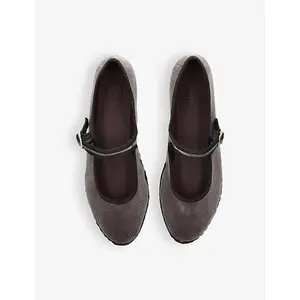 FLABELUS Brida Cotton-velvet Ballet Flats - Grey/p.cmb
