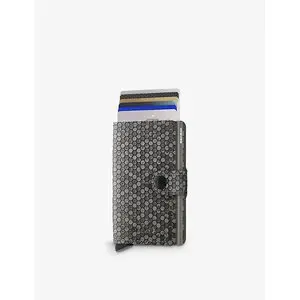 SECRID Miniwallet Hexagonal-print Leather Wallet - Grey