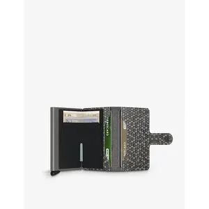 SECRID Miniwallet Hexagonal-print Leather Wallet - Grey