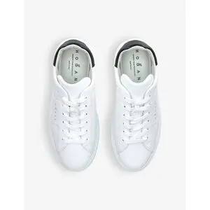 Hogan H-stripes Logo-print Leather Low-top Trainers - White