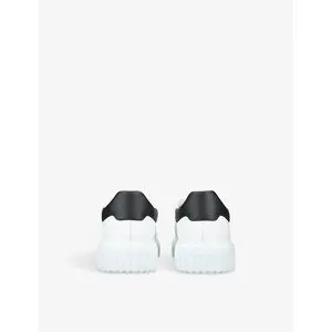 Hogan H-stripes Logo-print Leather Low-top Trainers - White