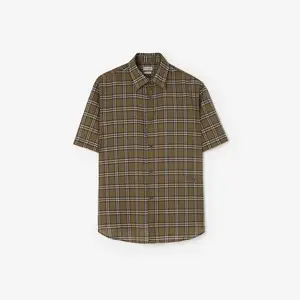 Burberry Relaxed Fit Check Cotton Shirt - Finch Brown