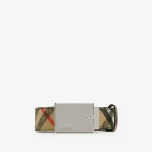 Burberry Reversible Check B Cut Belt - Sand/slate