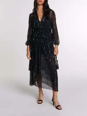 Maje Sequin Maxi Dress
