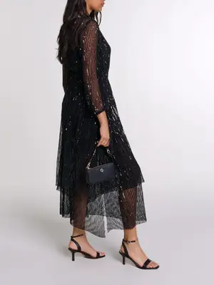 Maje Sequin Maxi Dress