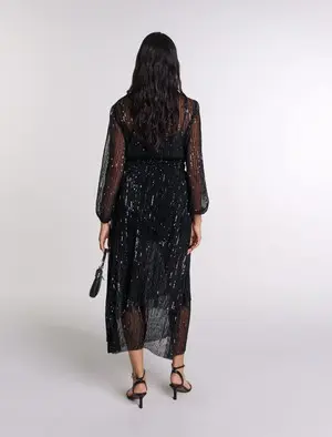 Maje Sequin Maxi Dress