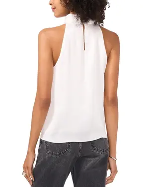 Vince Camuto Shirred Satin Tank - New Ivory