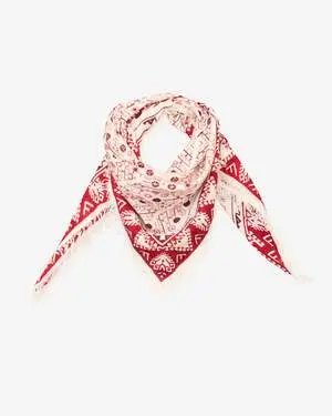 Isabel Marant Alecia Scarf - Red/ecru