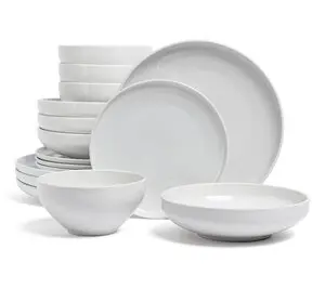 OVERANDBACK Over&back Coupe 16-piece Glossy Porcelain Dinnerware Set - One-color