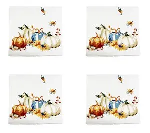 TEMP-TATIONS As Is Thanks & Giving Set/4 20' X20' Napkin - One-color