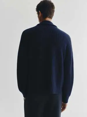 LISA YANG Lyle Cardigan Jacket - Navy