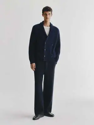 LISA YANG Lyle Cardigan Jacket - Navy