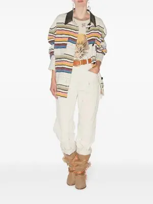 MARANT ETOILE Dayvi Striped Coat - Neutrals