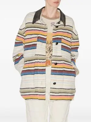 MARANT ETOILE Dayvi Striped Coat - Neutrals