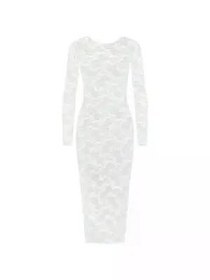 MAISON CLOSE Flashback Long-sleeve Midi Dress - White