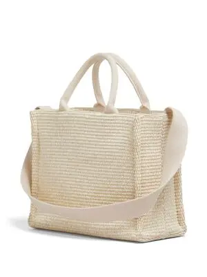 Marni Small Raffia Tote Bag - Neutrals
