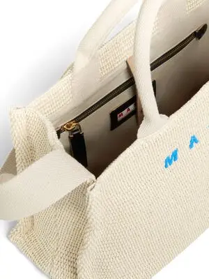 Marni Small Raffia Tote Bag - Neutrals