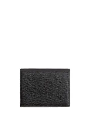 Valentino Garavani Vlogo Signature Grainy Calfskin Wallet - Black