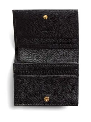 Valentino Garavani Vlogo Signature Grainy Calfskin Wallet - Black