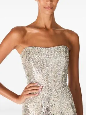 Jenny Packham Sarai Maxi Dress - Silver