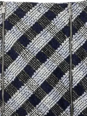Burberry Check Tweed Mini Skirt