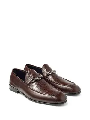 JIMMY CHOO Marti Reverse Loafers - Brown
