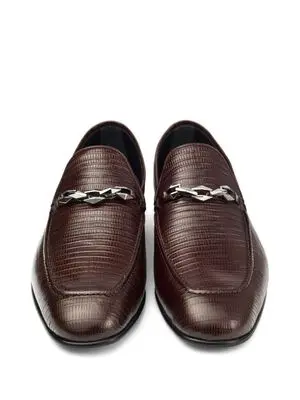 JIMMY CHOO Marti Reverse Loafers - Brown