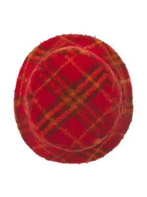 Burberry Reversible Check Bucket Hat - Red