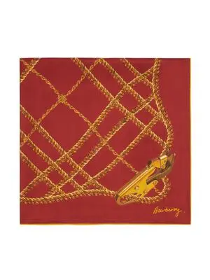 Burberry Chain Check Silk Scarf