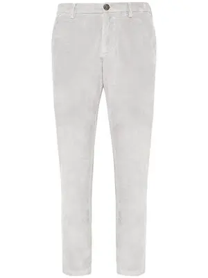 Boggi Milano Stretch Velvet Corduroy Trousers - Grey