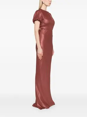 PARLOR Open-back Maxi Dress - Brown