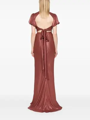 PARLOR Open-back Maxi Dress - Brown