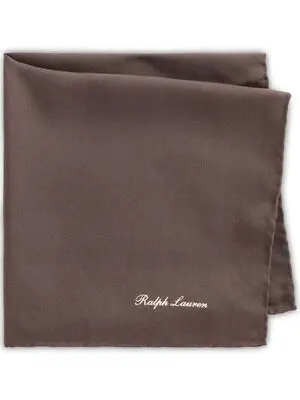 Ralph Lauren Purple Label Silk Pocket Square - Brown