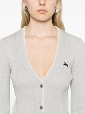 ROTATE BY BIRGER CHRISTENSEN Ribbed Cropped Cardigan