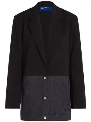 Karl Lagerfeld Mixed-material Blazer