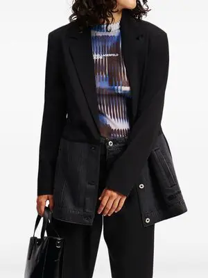 Karl Lagerfeld Mixed-material Blazer