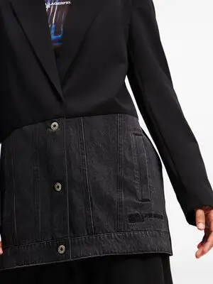 Karl Lagerfeld Mixed-material Blazer
