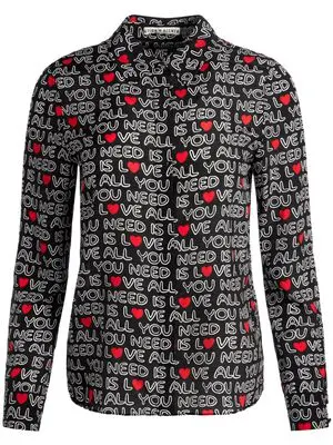 Alice + Olivia X The Beatles Willa Shirt - Black
