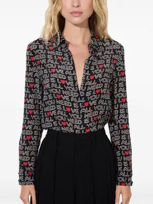 Alice + Olivia X The Beatles Willa Shirt - Black