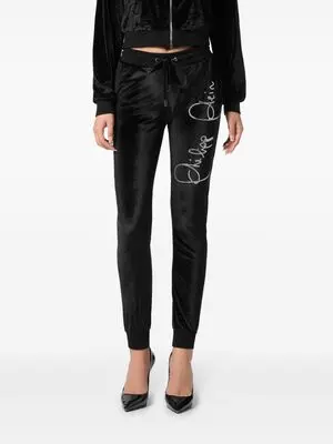 Philipp Plein Crystal Signature Trousers - Black