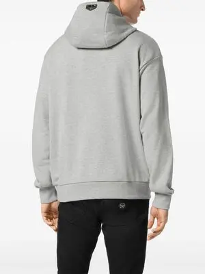 Philipp Plein Strass Hexagon Hoodie - Grey