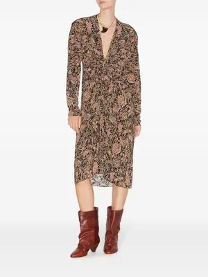 MARANT ETOILE Zeliha Floral Midi Dress